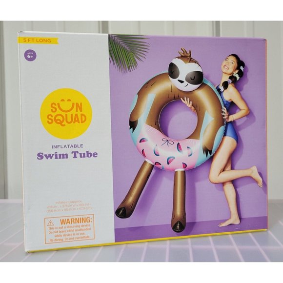 Sun Squad | Games | Sun Squad Relaxing Sloth Pool Swim Xl Inflatable ...